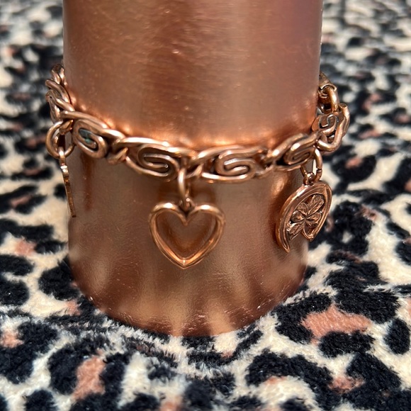 Vintage | Jewelry | Vintage Lucky Copper Charm Bracelet Music Anchor ...